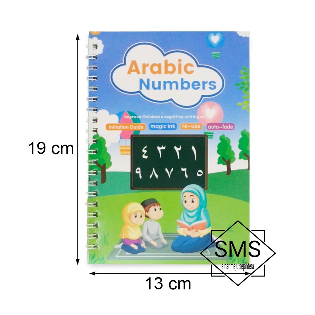Jual Buku Magic 3D Belajar Menulis Huruf Hijaiyah Dan Angka Arab ...