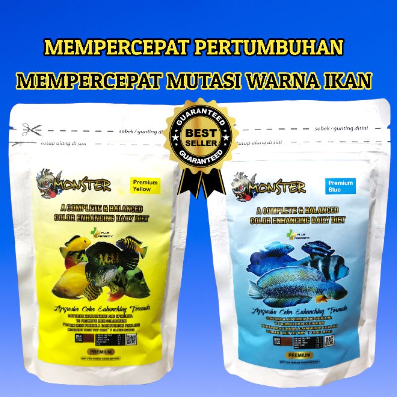 Jual PAKAN IKAN MONSTER COLOR PROGRES PREMIUM WARNA IKAN | Shopee Indonesia
