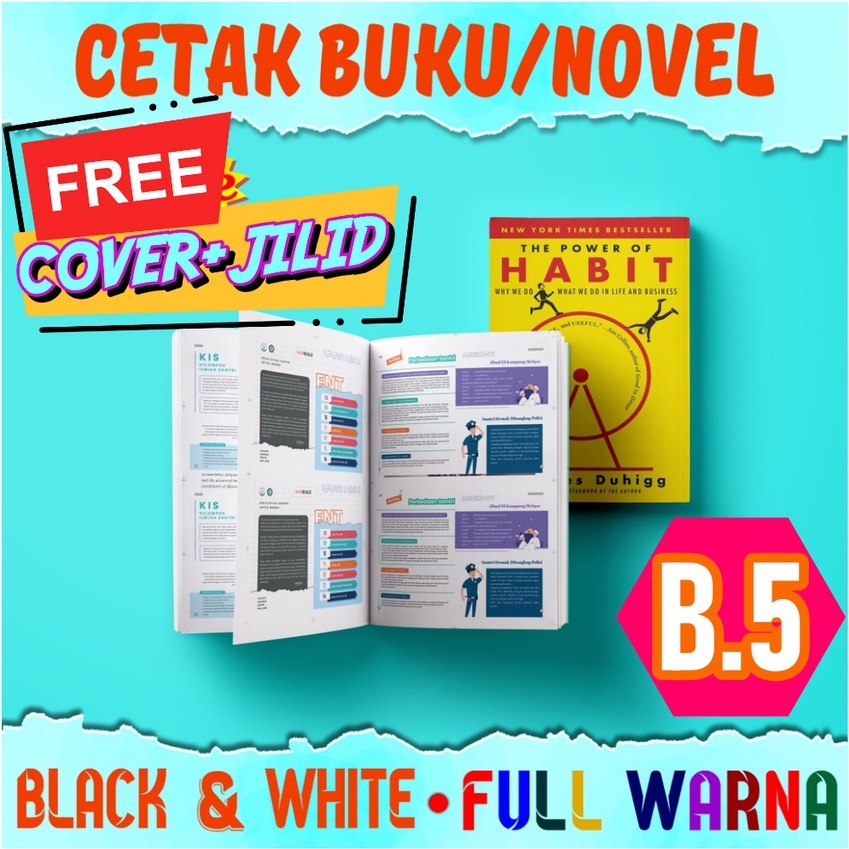 Jual JASA CETAK Buku, Makalah, Skripsi, Tugas / Ebook Satuan Ukuran (B5 ...