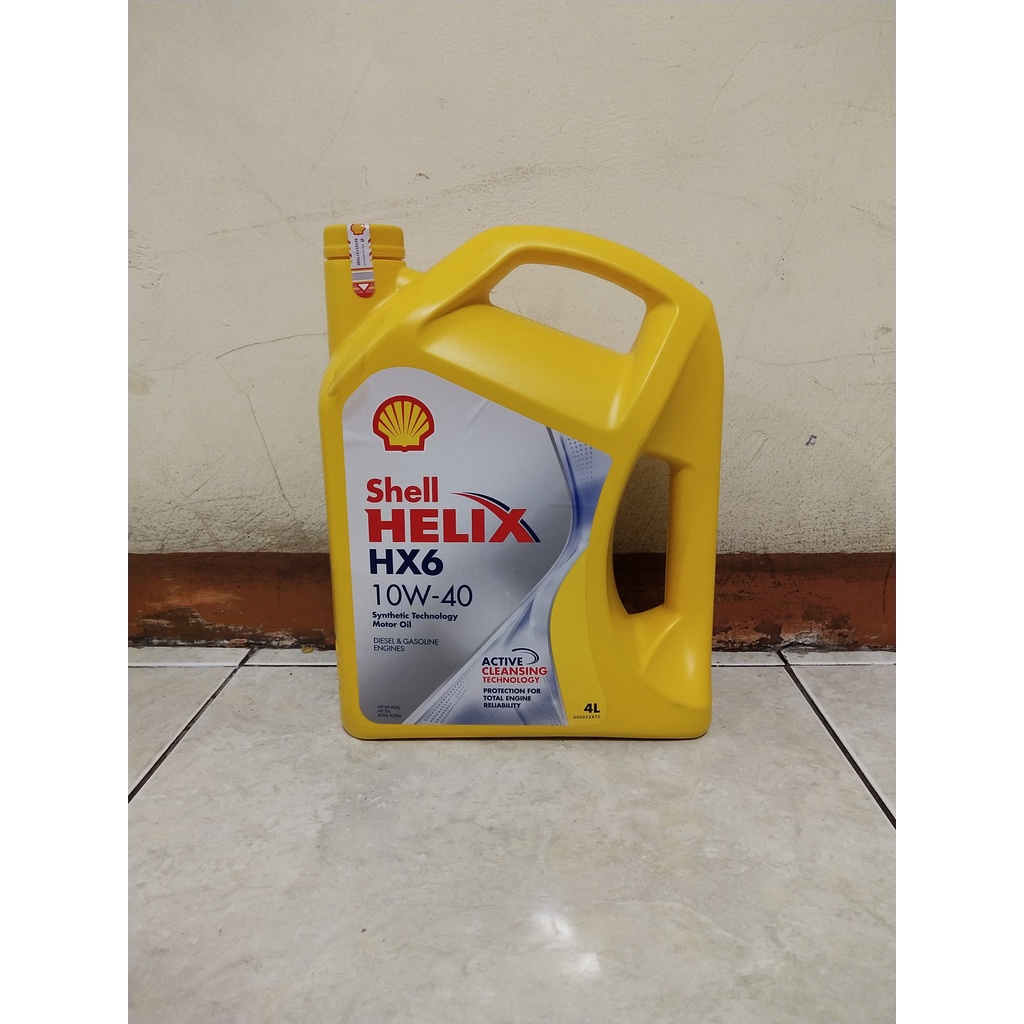 Jual Oli Mesin Shell Helix Hx 6 Hx6 10W-40 4L 4 Liter Galon | Shopee ...