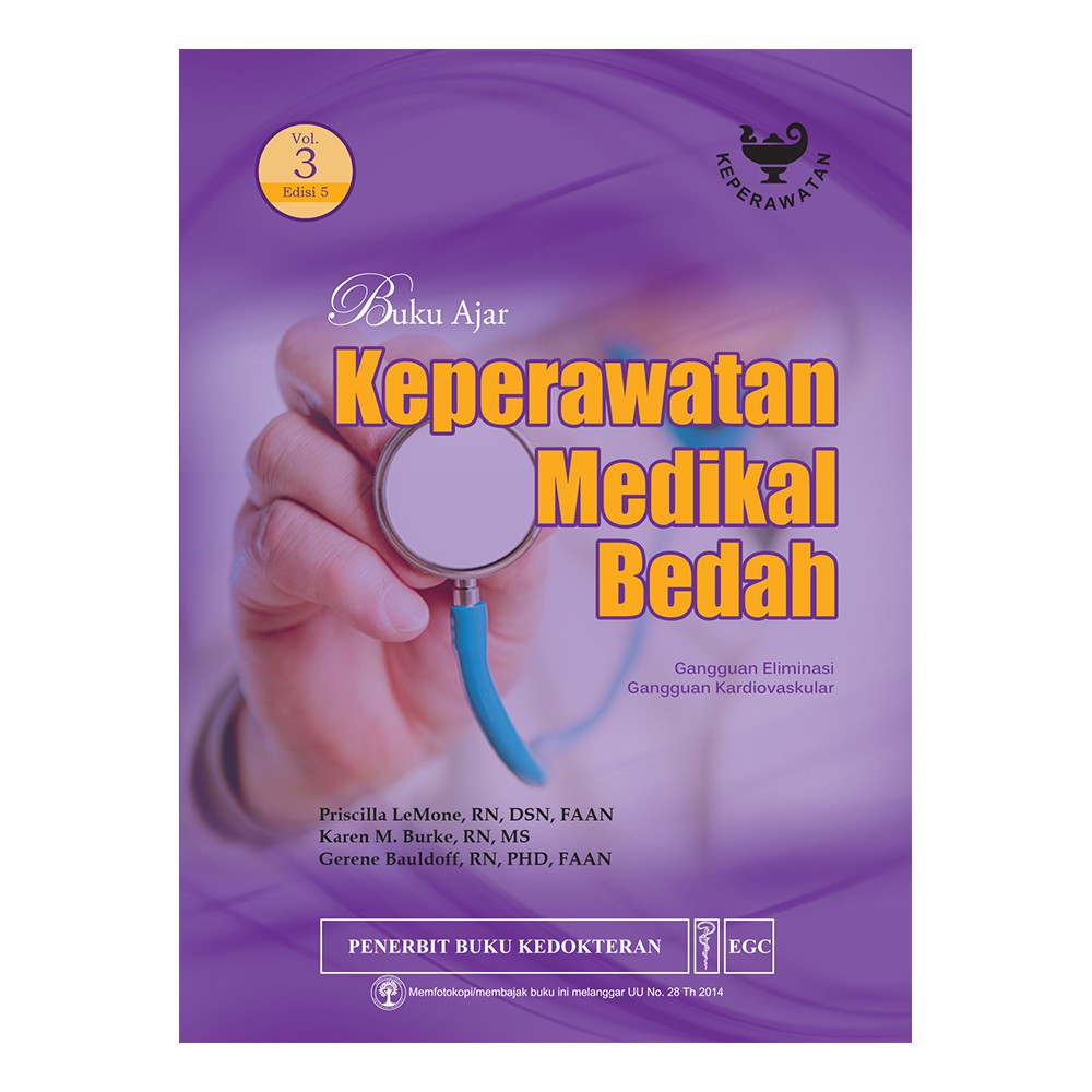 Jual Buku KMB ORIGINAL - Buku Ajar Keperawatan Medikal Bedah Volume 3 Edisi 5 Gangguan Eliminasi ...