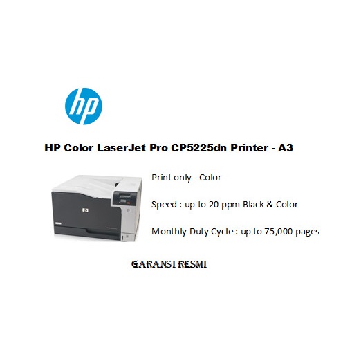 Jual HP Color LaserJet Pro CP5225dn Printer - A3 - CE712A | Shopee ...