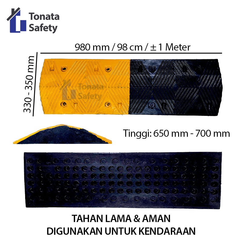 Jual Rubber Speed Bump / Polisi Tidur Karet 100 x 35 x 7 | Shopee Indonesia