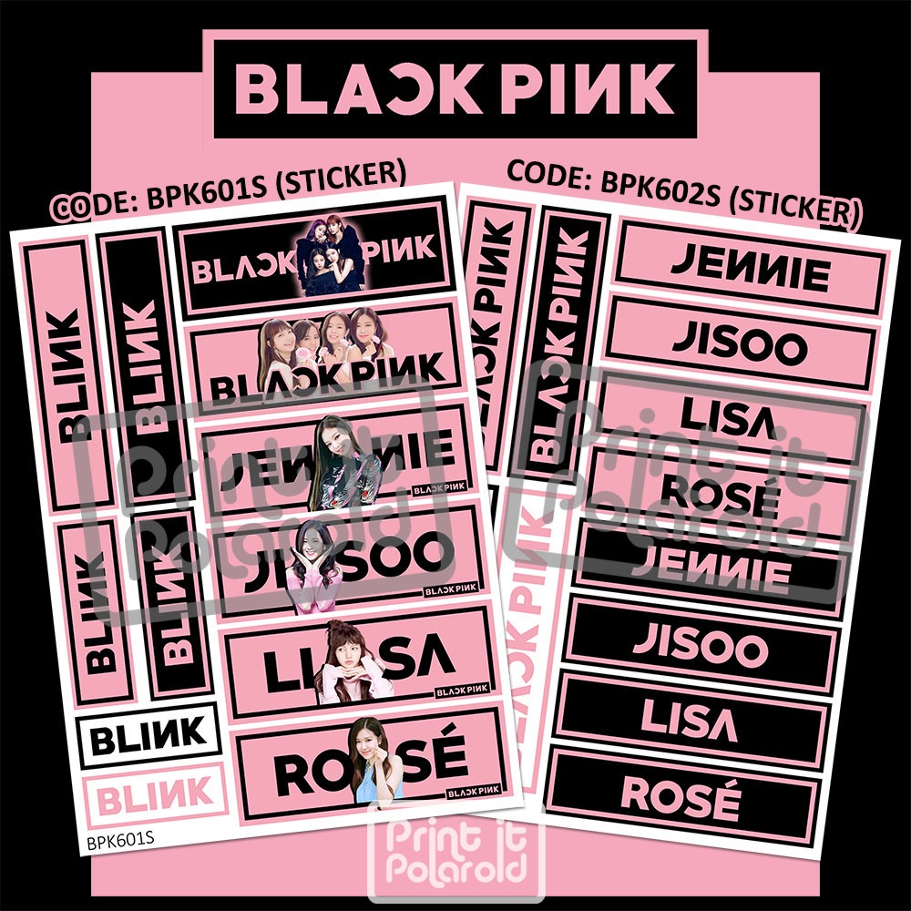 Jual STIKER BLACKPINK kpop Label nama casing hp buku diy sticker korea ...