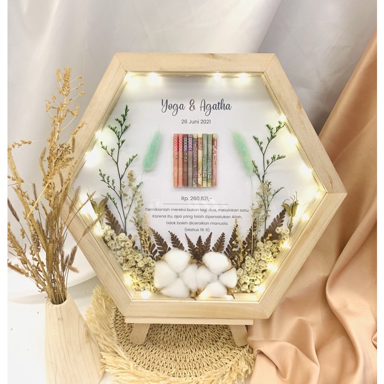 Jual MAHAR RUSTIC HEXA JUMBO DAN LAMPU BUAT NIKAHAN/WEDDING/TUNANGAN/ENGAGEMENT KADO HADIAH ...