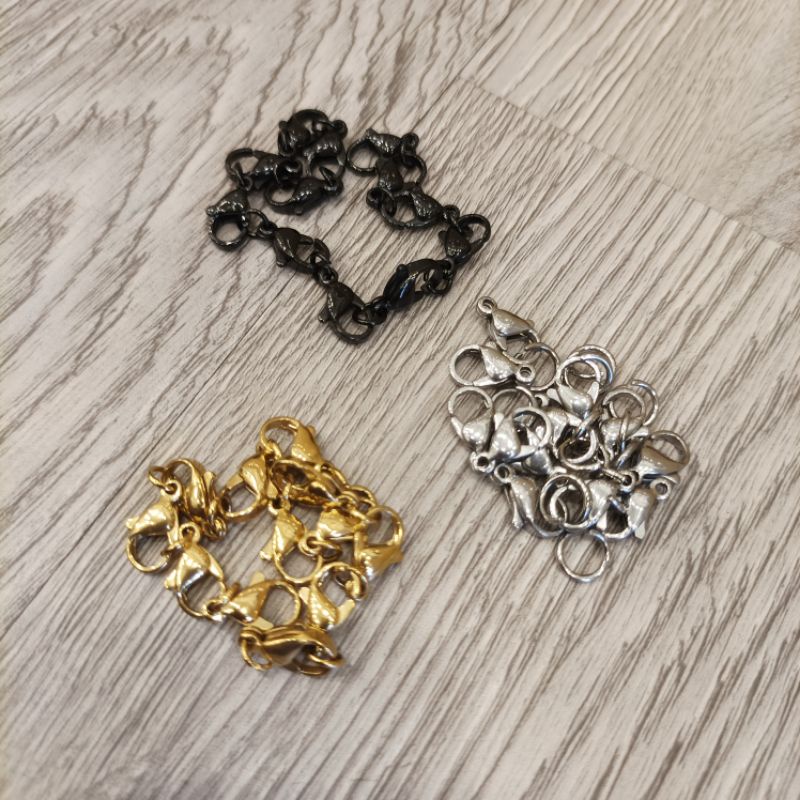Jual kait lobster titanium 100% buat kait gelang atau kalung | Shopee ...