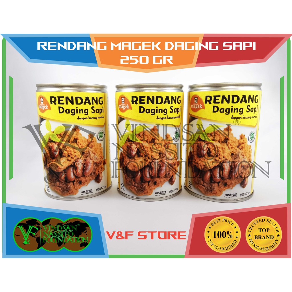 Jual Rendang Daging Sapi Magek Kemasan Kaleng | Shopee Indonesia