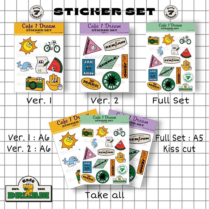 Jual Sticker NCT Dream Cafe 7 Dream / Stiker NCT Dream / Sticker KPop ...