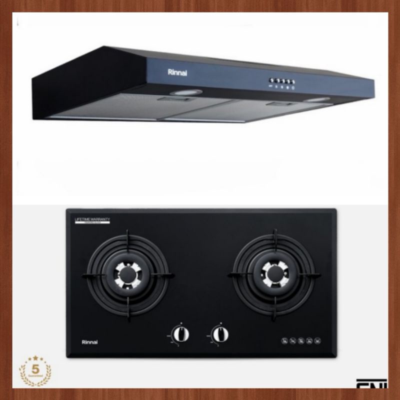 Jual Paket Kompor Tanam 2 Tungku RINNAI RB 772ROG Dan Cooker Hood Rinni 127 B i | Shopee Indonesia
