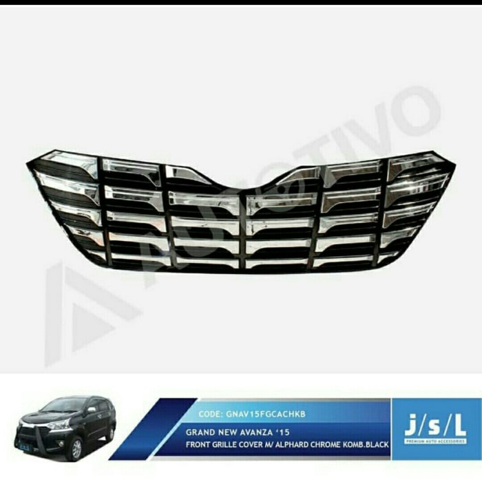 Jual Grand New Avanza Front Grille Cover Model Alphard Crom Kombinasi ...