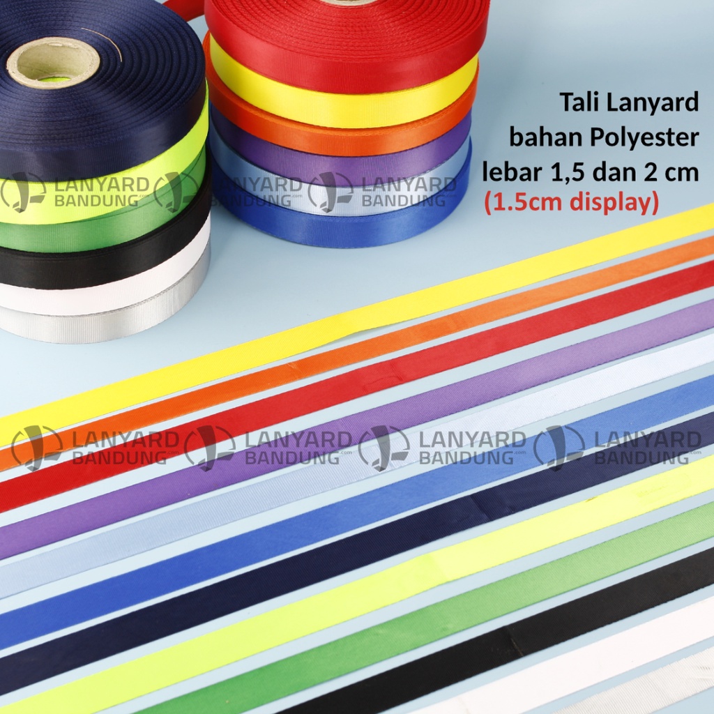 Jual TALI NYLON ROLL 1.5 cm / bahan roll tali lanyard IDCard polister ...