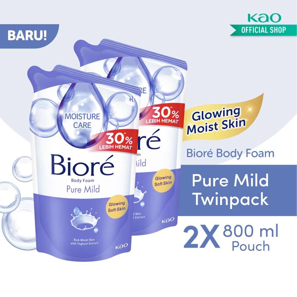 Jual Biore Body Foam Pure Mild Twinpack | Shopee Indonesia