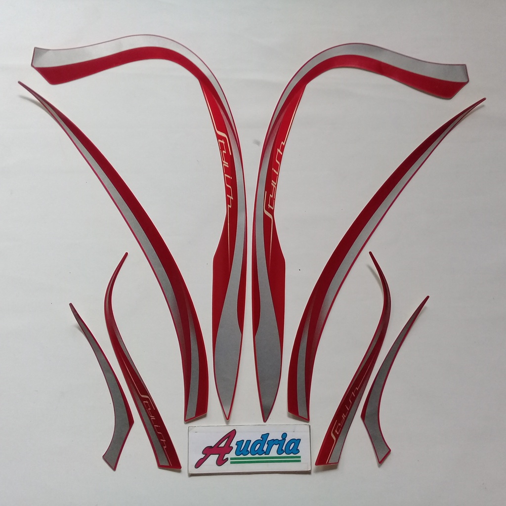 Jual Striping sticker motor honda scoopy stylish 2021 merah doff ...