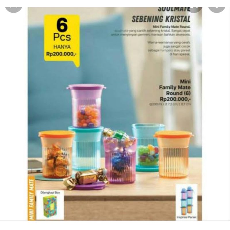 Jual Mini family mate round tupperware / toples mini tupperware ...