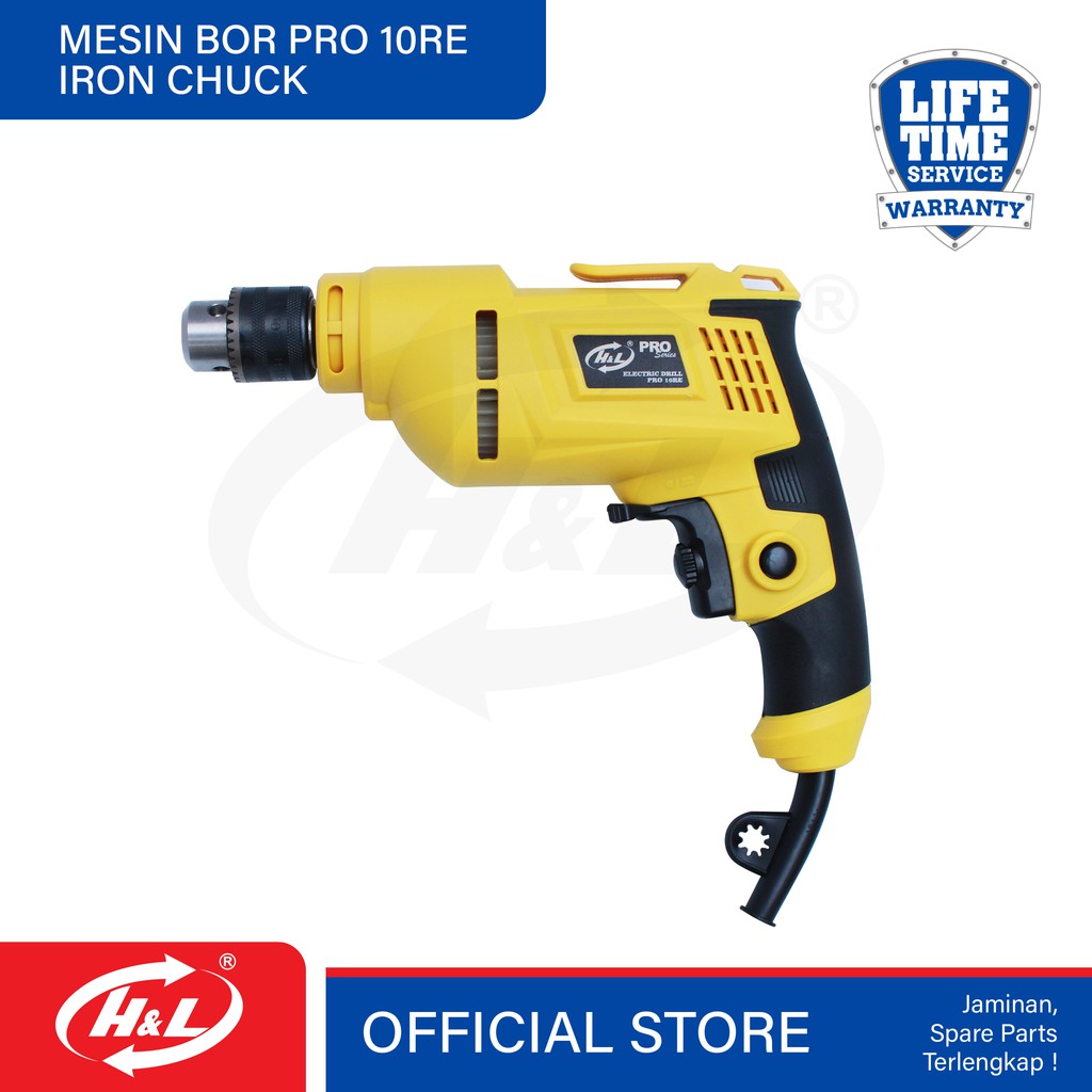 Jual HL Mesin Bor Tangan - Electric Drill PRO 10RE Iron Chuck | Shopee Indonesia