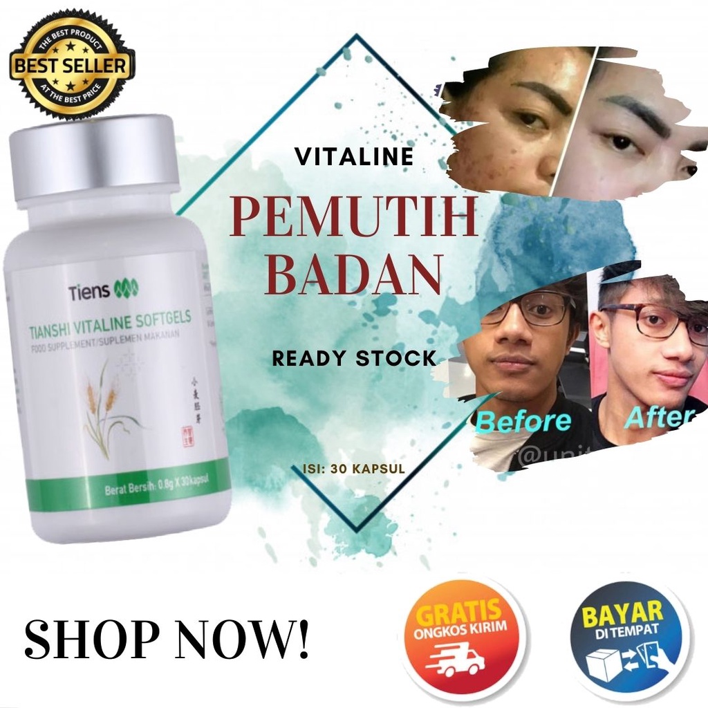 Jual [COD] pemutih seluruh tubuh vitaline softgels, pemutih seluruh ...