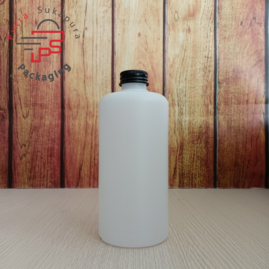 Jual botol ulir 500ml/botol 500ml hdpe/tutup ulir alumunium neck 28 hitam | Shopee Indonesia