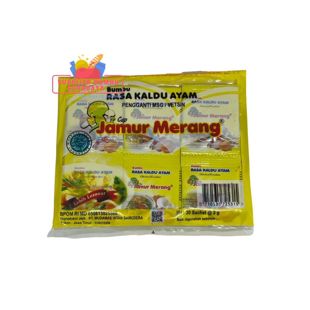 Jual Kaldu Ayam Non MSG Cap Jamur Merang Kemasan Pack (30 Sachet ...