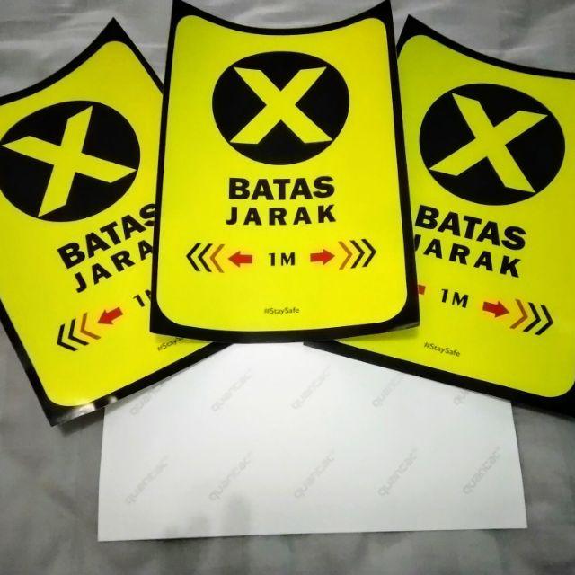 Jual Sticker A4 Tanda Silang Jaga Jarak Sosial Distance -edit Design ...