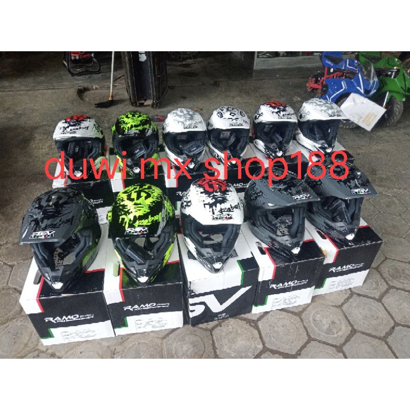 Jual Helmet orca RVS motif new 2022motocross | Shopee Indonesia