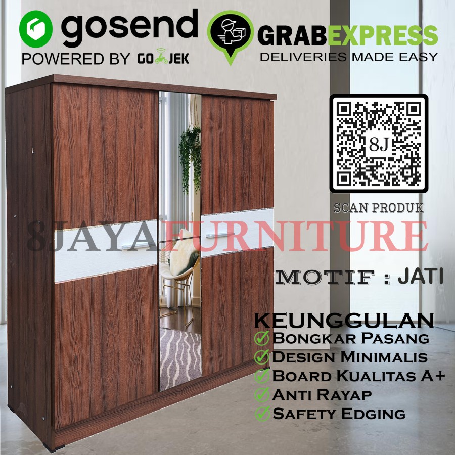 Jual Lemari Sepatu Kayu Minimalis Rak Sendal Tinggi Kaca Huga 4310 ...