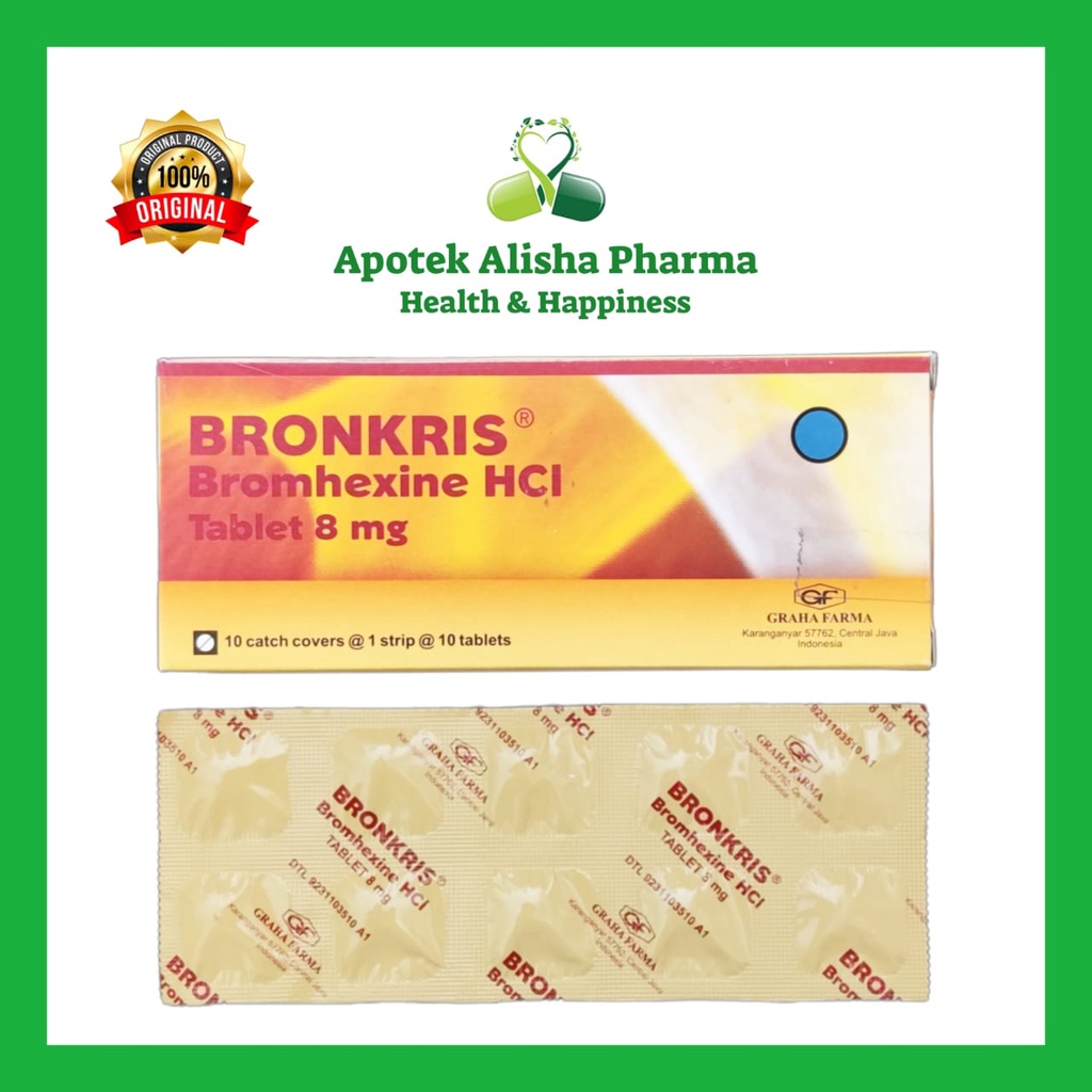 Jual Bronkris Tablet Strip / Box - Bromhexin Obat Batuk Berdahak ...