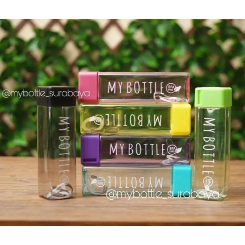 Jual (MINIMAL 100PCS) My bottle kotak,my bottle persegi,souvenir botol ...