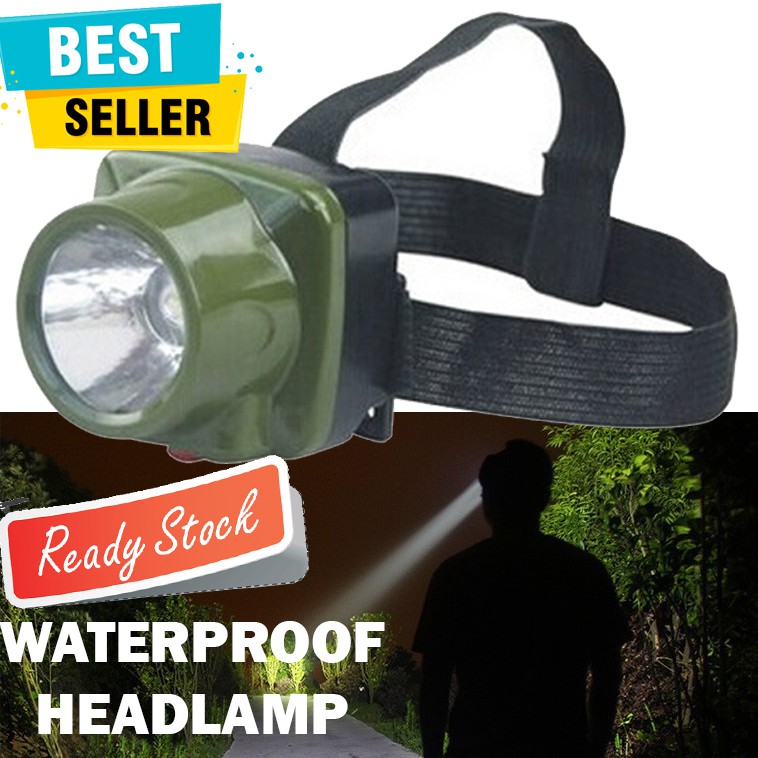 Jual Lampu Senter Kepala Headlamp LED Cree Q5 Waterproof Anti Air Military Outdoor Camping Head ...