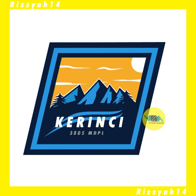 Jual [Edisi] Stiker Gunung Kerinci | Waterproof / Bahan Sticker Vynil ...