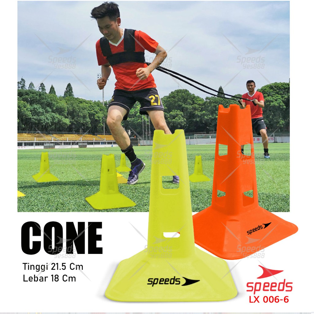 Jual SPEEDS Cone Kerucut Untuk Latihan Olahraga Futsal/Sepak Bola 23Cm ...