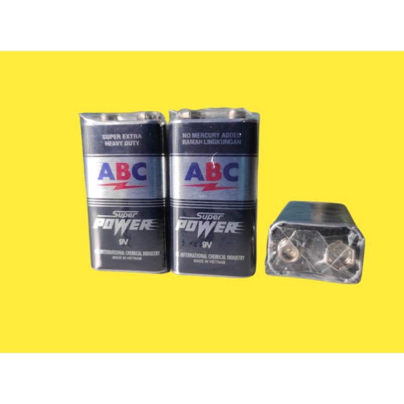 Jual Baterai ABC Super Power 9V / Battery Super power Kotak | Shopee ...