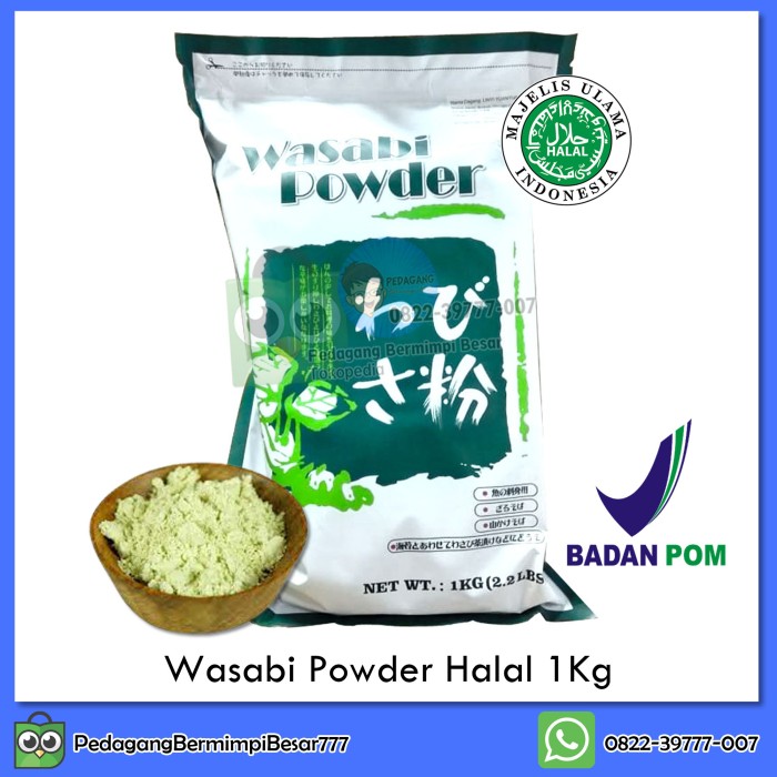 Jual Ready- Wasabi Powder Halal 1Kg | Wasabi Bubuk Halal 1Kg | Shopee ...