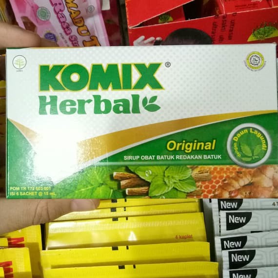 Jual Komix Herbal Original sirup obat batuk redakan batuk 6 sachet ...