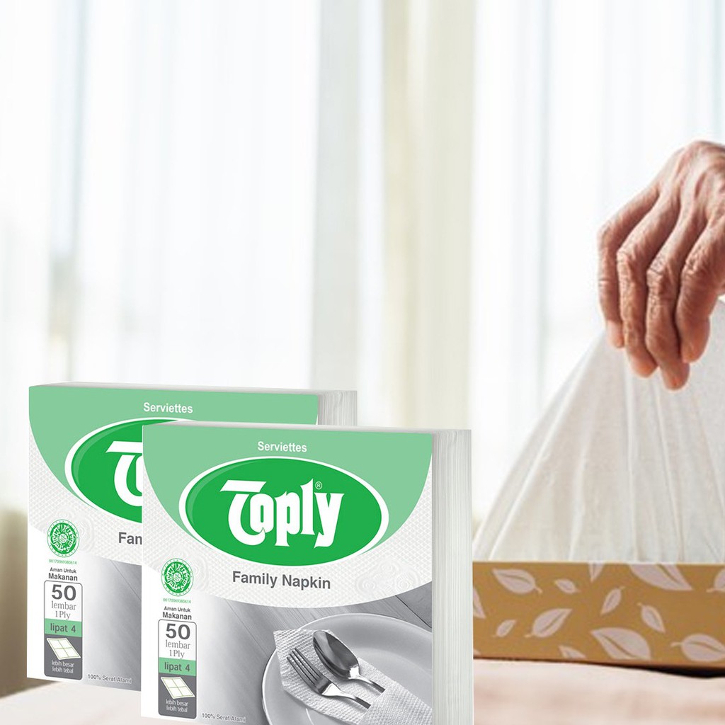 Jual TOPLY Family Napkin Tisu Makan Putih - 50 Lembar | Shopee Indonesia