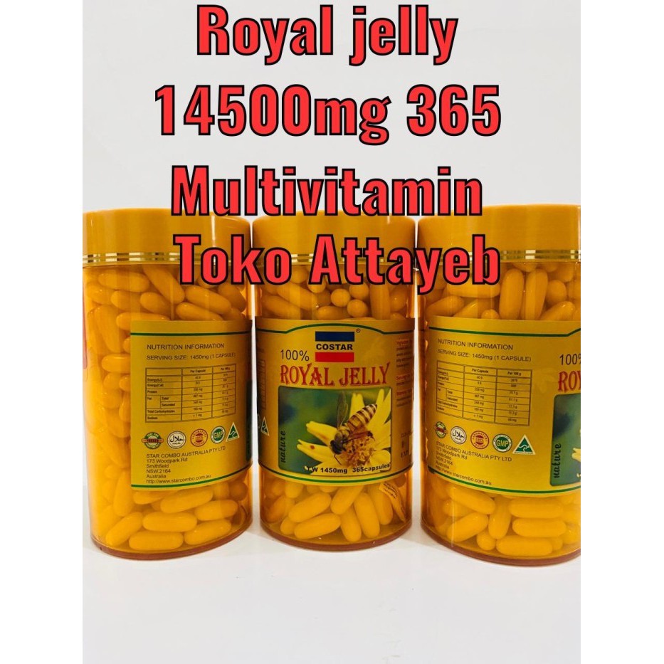 Jual COSTAR ROYAL JELLY 6% 10DHA 1450mg 365 Kapsul Softgel Halal ...