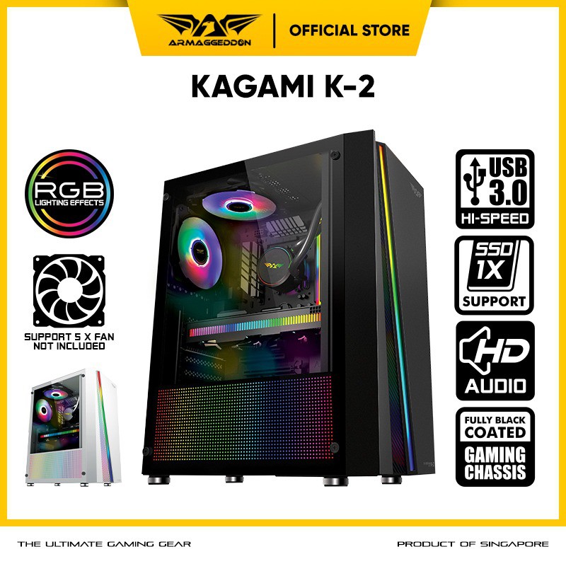 Jual Armaggeddon Kagami K2 Excellent ATX Gaming PC with RGB Lightning ...