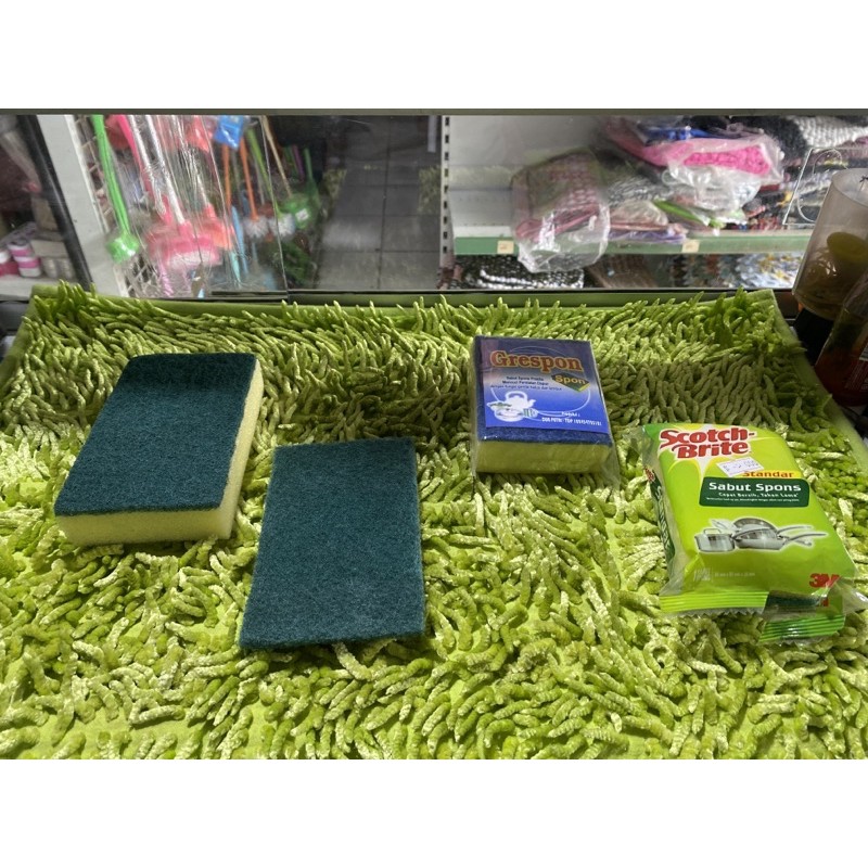 Jual Spons cuci piring 2 sisi - Busa pencuci - Spons kasar cuci piring ...