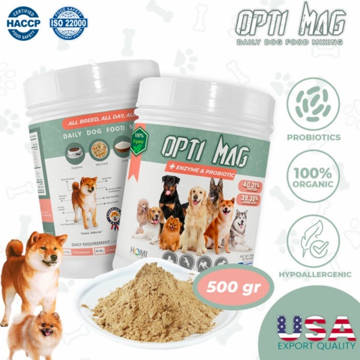 Jual OptiMag Supplement Multivitamin Anjing All Breed 500gr - Pet ...