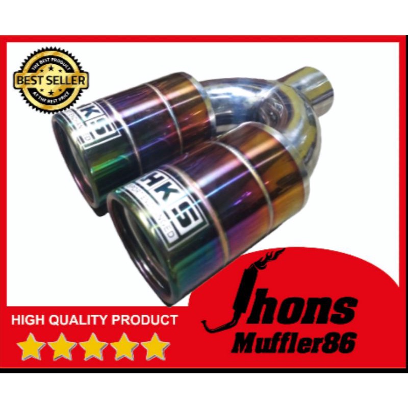 Jual Knalpot mobil corong 2 hks pelangi suara bass untuk semua tipe ...