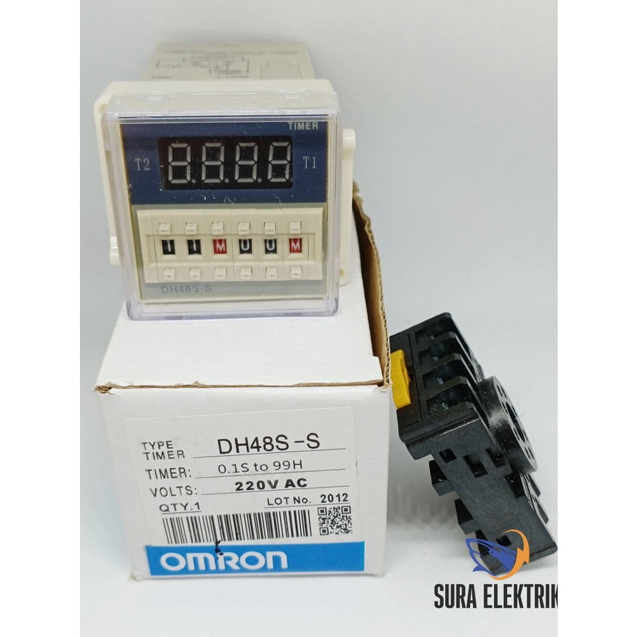 Jual OMRON DH48S-S AC 220V Digital Programmable Timer Delay Relay + Socket | Shopee Indonesia
