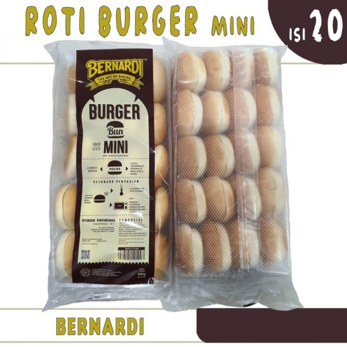 Jual Bernardi Roti Burger Mini isi 20 | Shopee Indonesia