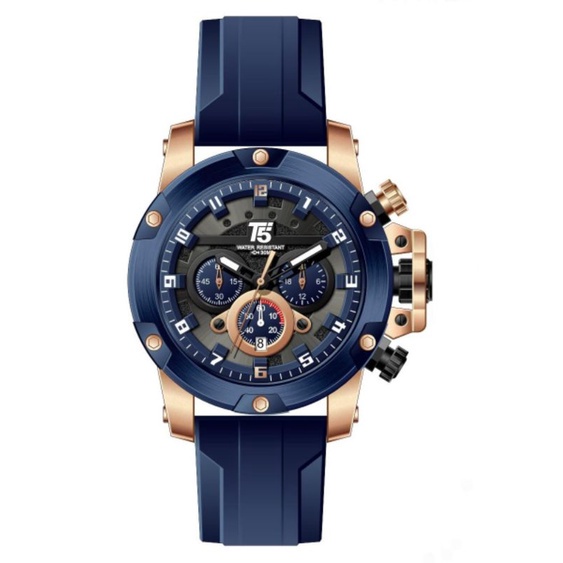 Jual Jam Tangan Pria Fashion Bisnis T5 3913 Chronograph Rubber Karet ...