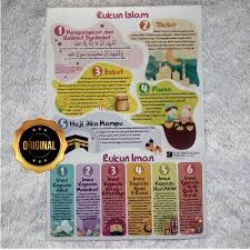 Jual Poster Rukun Islam Rukun Iman Kun | Shopee Indonesia