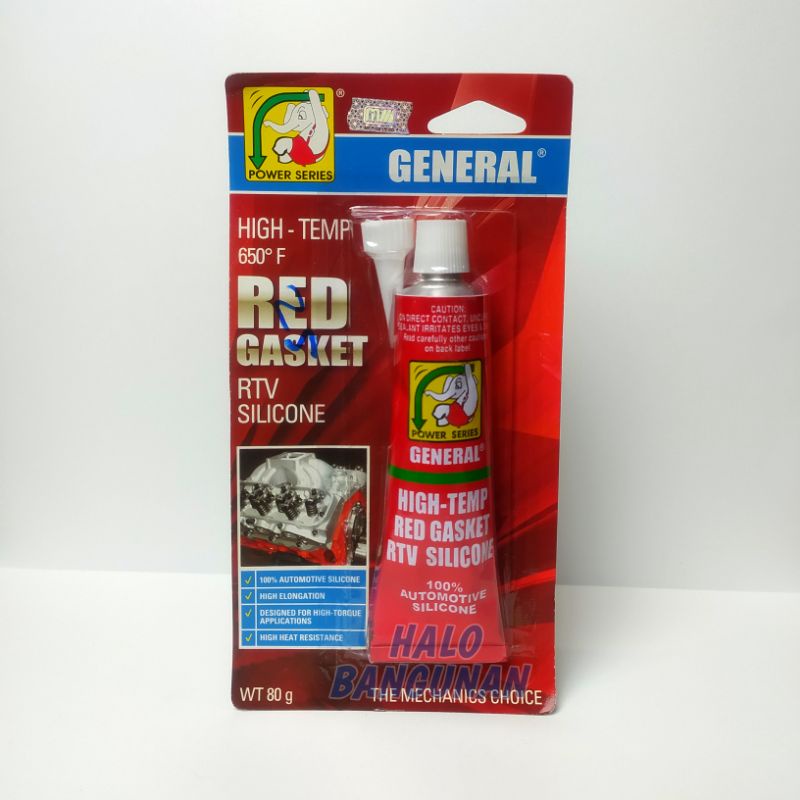 Jual Lem Sealer Red Gasket General 80 gr High Temp Rtv Silicone ...