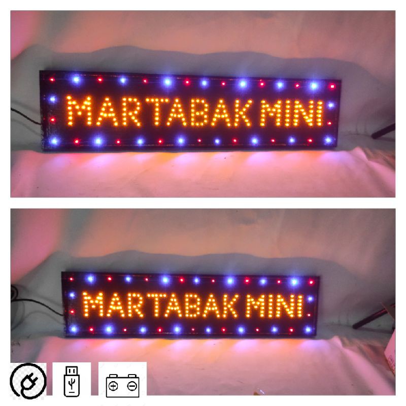 Jual tulisan lampu led sign MARTABAK MINI bisa pake AKI 12 V | Shopee ...