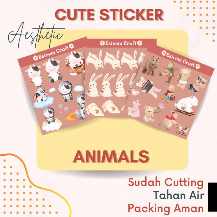 Jual Sticker Animal Lucu 9X10 Aesthetic Stiker Tumblr Sticker Deco ...