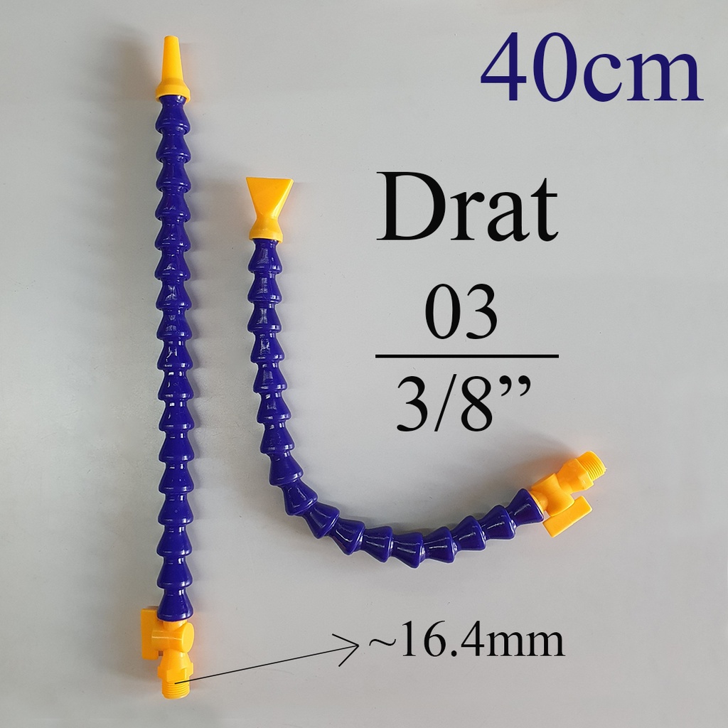 Jual 3/8" 40cm 03 Flat/Round Flexible Coolant Hose Stop Keran Pipe Selang Minyak Oli Plastic EDM ...