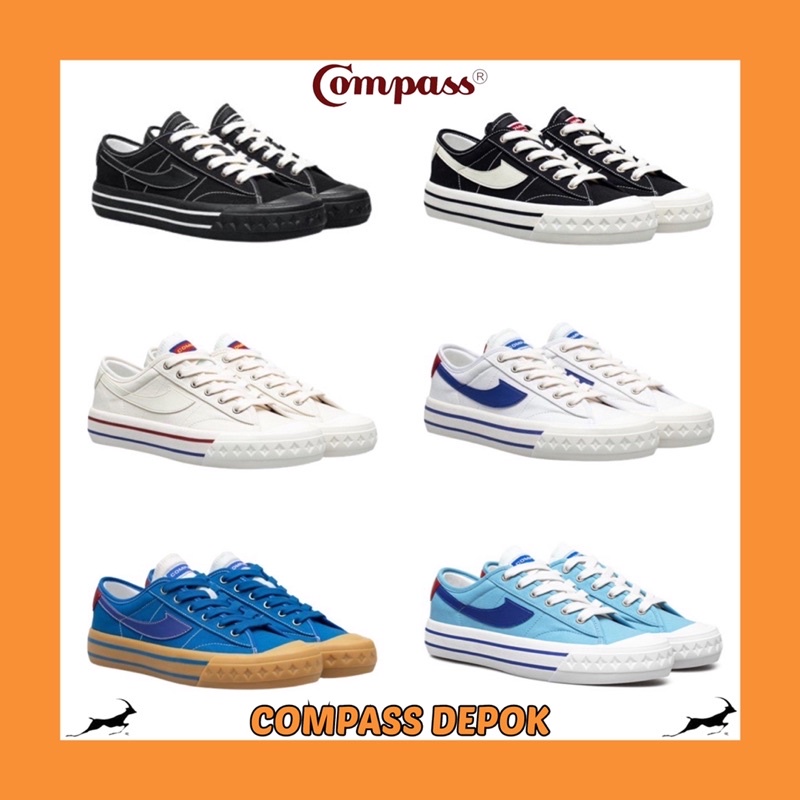 Jual Compass Retrograde Low Double Black / Baby Blue / Black White ...