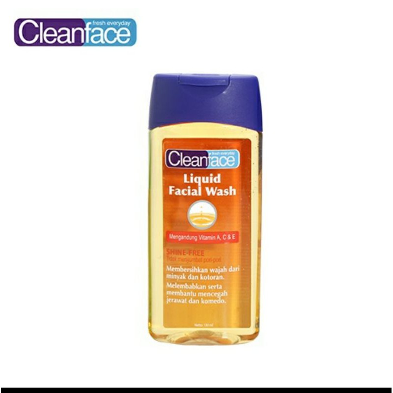 Jual CLEAN FACE LIQUID FACIAL WASH 130ML | Shopee Indonesia