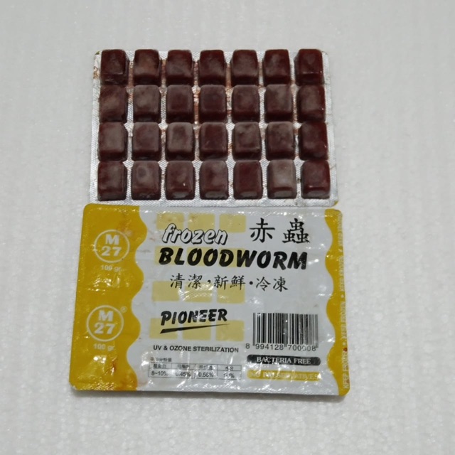 Jual Cacing Beku / Frozen Bloodworm Pioneer | Shopee Indonesia